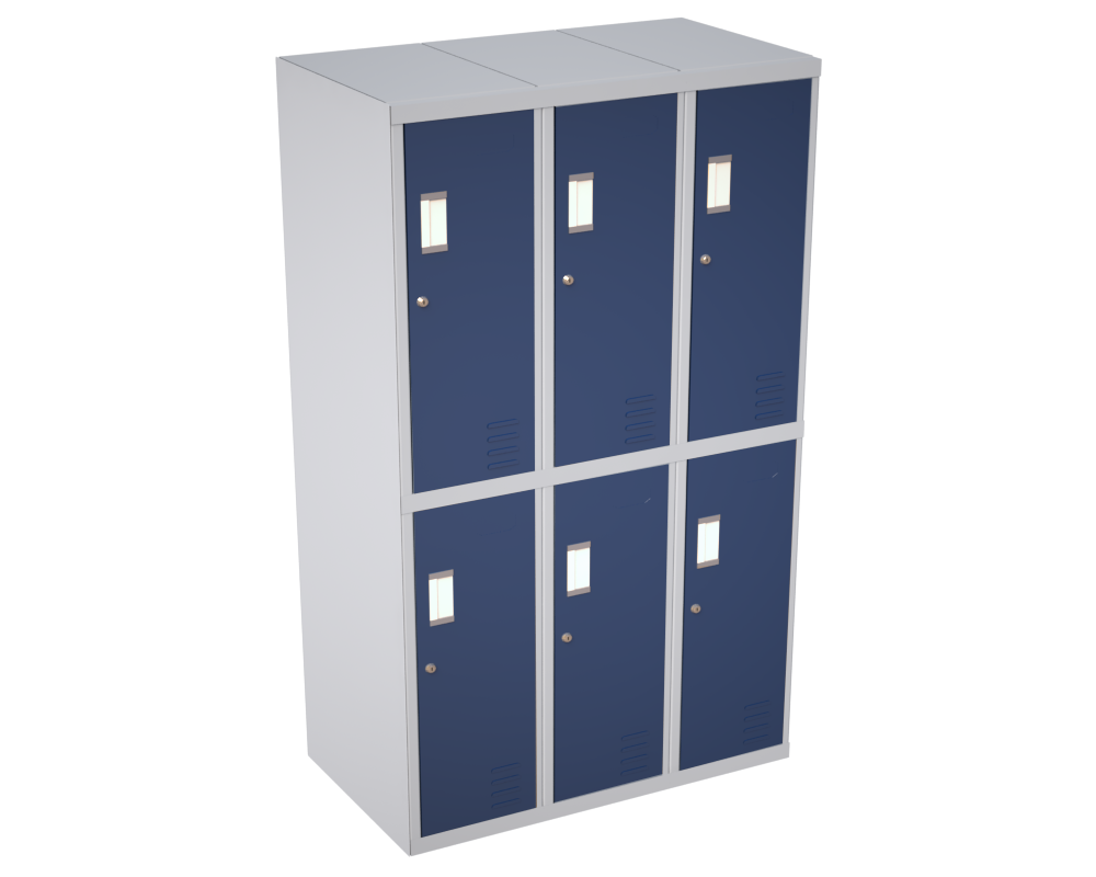 Lockers Metálico Triple de 2 Puertas